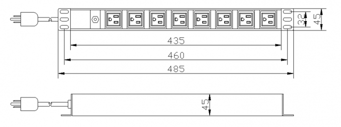 8X15A PDU Power Distribution Unit