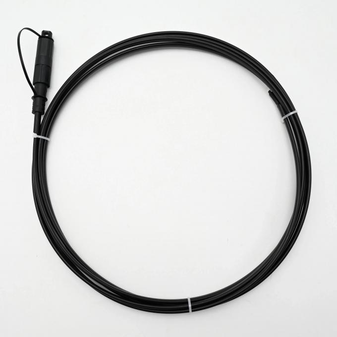 Flat And Round Drop Cable Pigtail With Hardened SC/APC (OptiTap) Connector