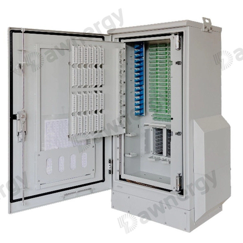 192 Capacity Ground Installation SUS304 Fiber Distribution Cabinet With ...