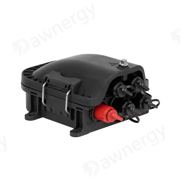 4-Port Indoor Fiber Optic Distribution Box Black PP Box With Stainless ...