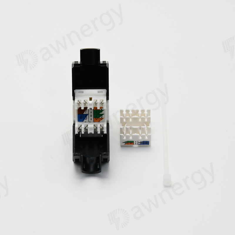 OEM RJ45 UTP Cat6A 8P8C 180 Degree White and Black Ethernet Network ...