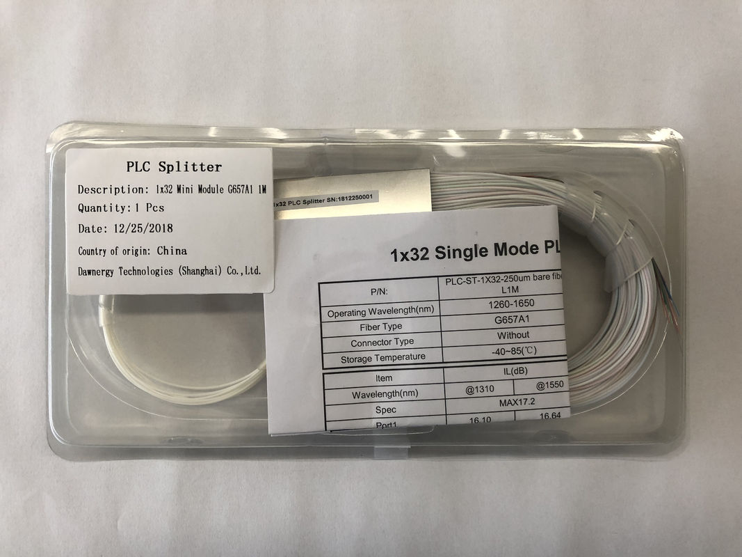 1x32 Mini Type Fiber PLC Splitter Without Connector