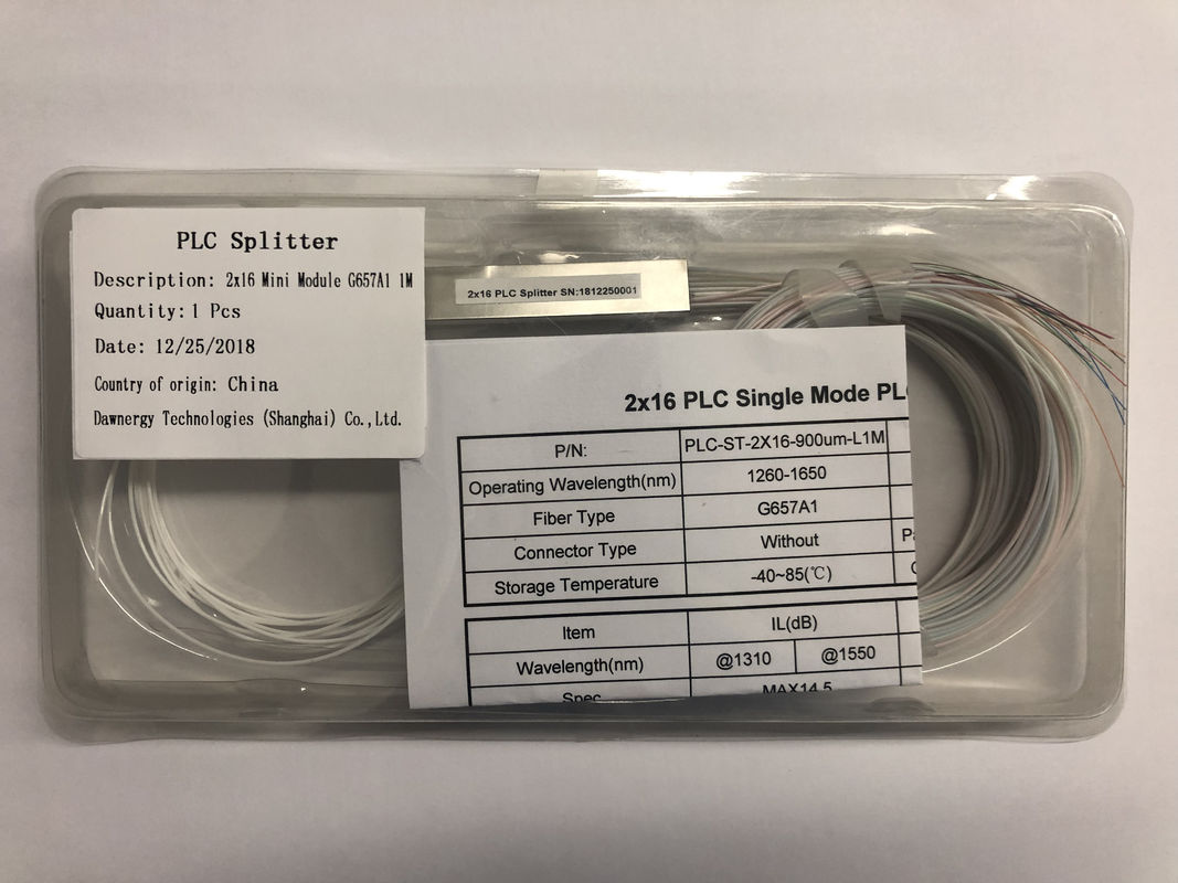 2x16 Mini Type Fiber PLC Splitter Without Connector