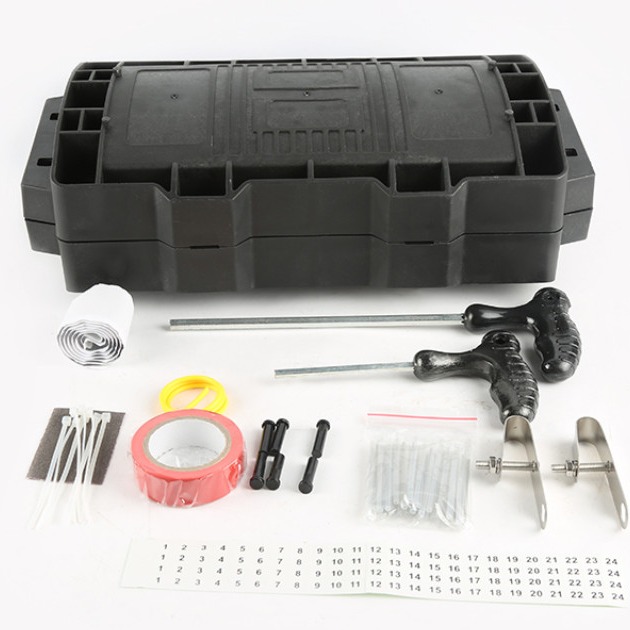 In-Line Type Fiber Optic Splice Closure 48 Core Fiber Optic Enclosure