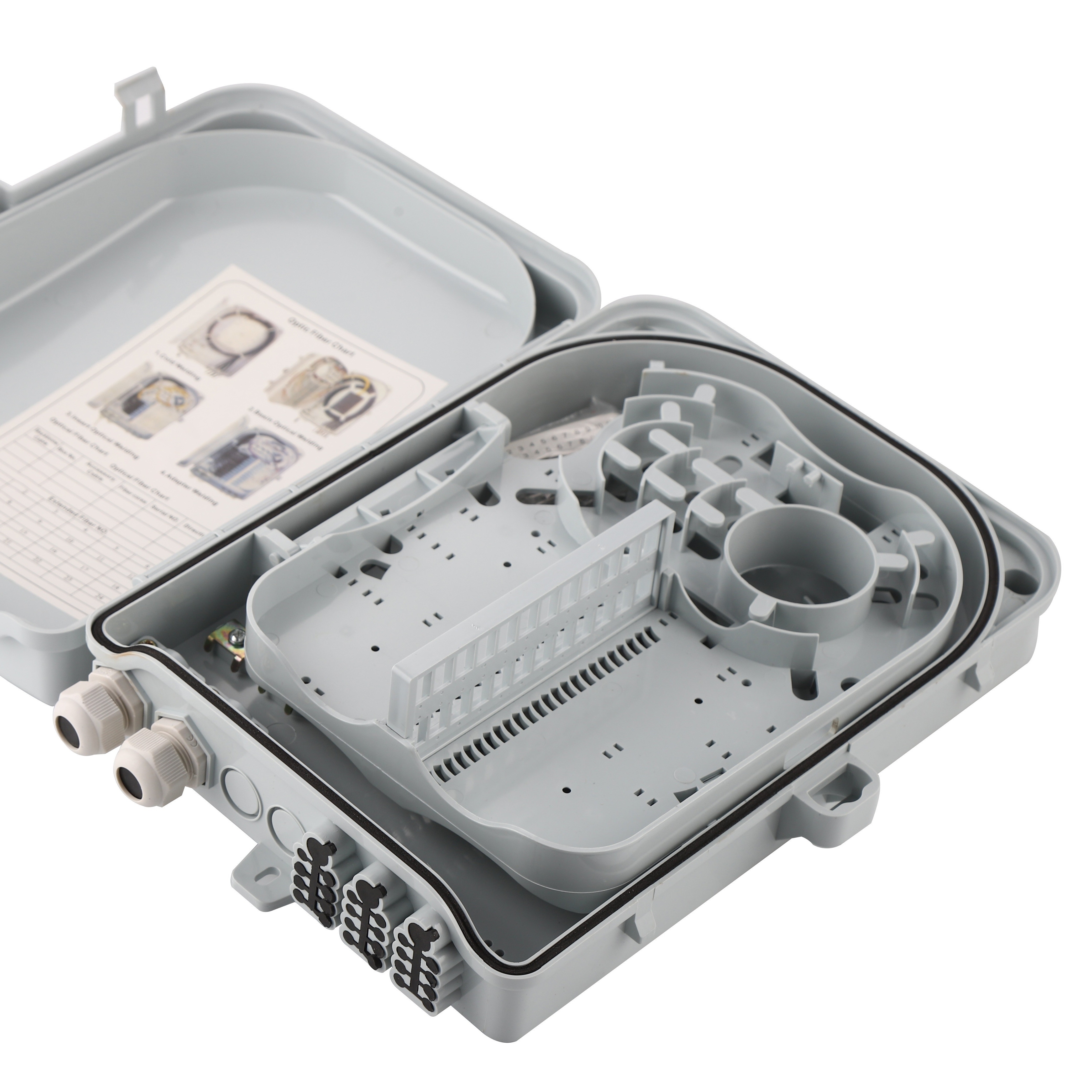 24 Core Fiber Optic Distribution Box PC ABS Material FTTH