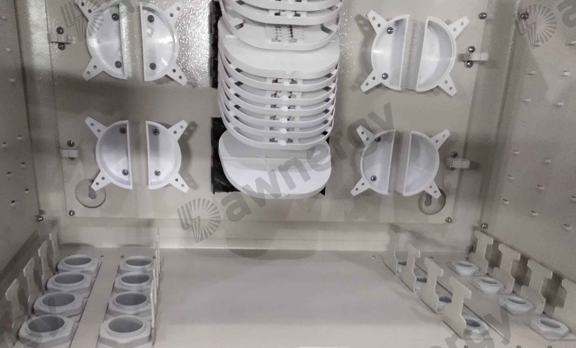 Wall Mountable 288F Fiber Optic Distribution Box 24F Splice Tray ...