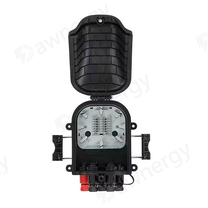 24 Core Fiber Optic Distribution Box Black PC ABS/ABS Box IP68 ...