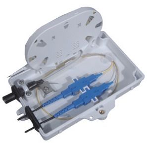 2 Core Fiber Distribution Box, PC+ABS, IP65, Splicing/Stripping/Jumper ...
