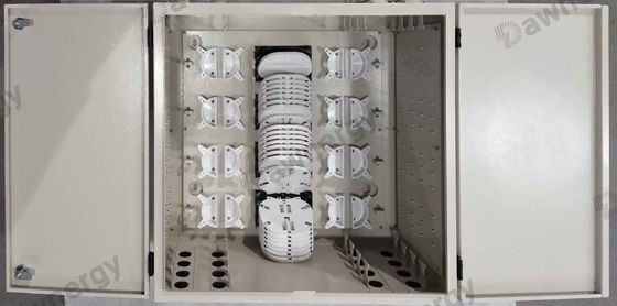 Wall Mounted Fiber Optic Distribution Box With PLC Splitter 24F/Tray ...