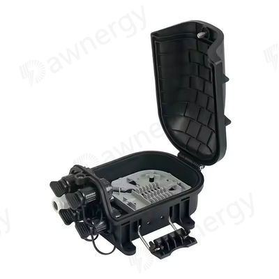 12 Ports Pre Connectorized IP68 PC ABS Black Fiber Splice Distribution Box