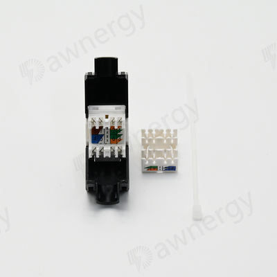 Rj45 Panel Mount Keystone Jack 180 Degree Toolless Connector Female ...